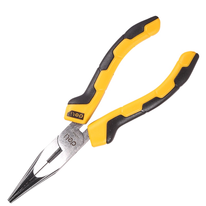 DELI TOOLS Alicate de ponta longa 6" EDL2106 - Amarelo