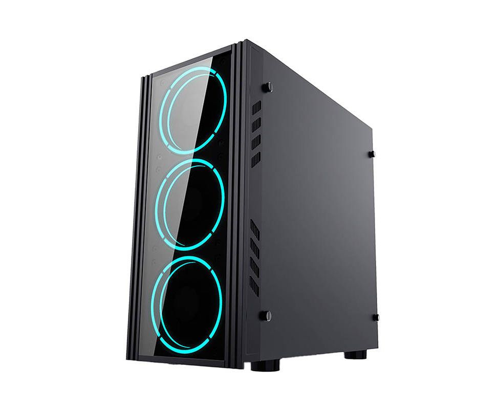 AIGO Gabinete de Computador Mini Micro-ATX Black Technology (Preto)